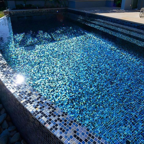 Ezarri Australian Black Russian Mosaic Pool Tile