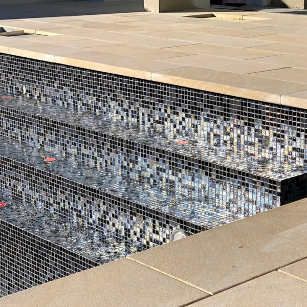 Ezarri Australian Black Russian Mosaic Pool Tile
