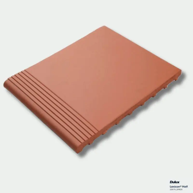 Ace Red Terracotta External Bullnose Coping Tile 300x300x20mm