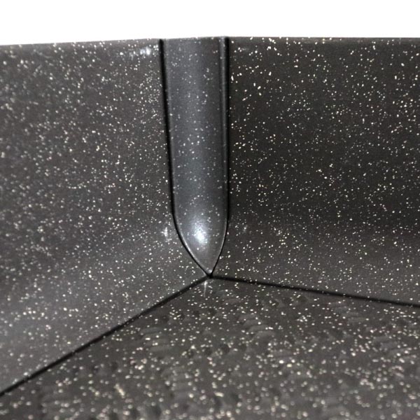 Techo Charcoal Internal Corner Commercial Trim Tile