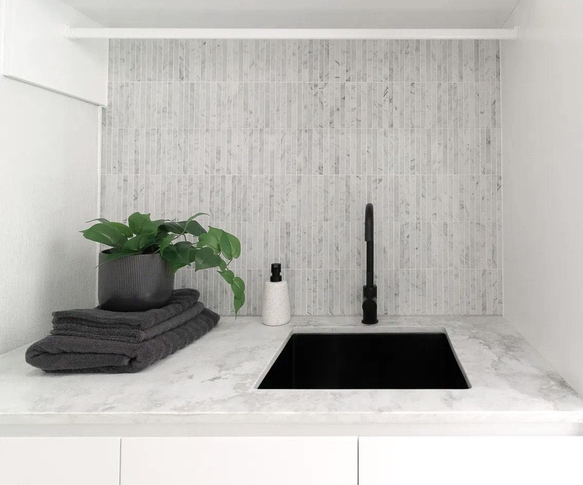 Kit Kat Carrara Honed Natural Stone Marble Mosaic 15x148mm