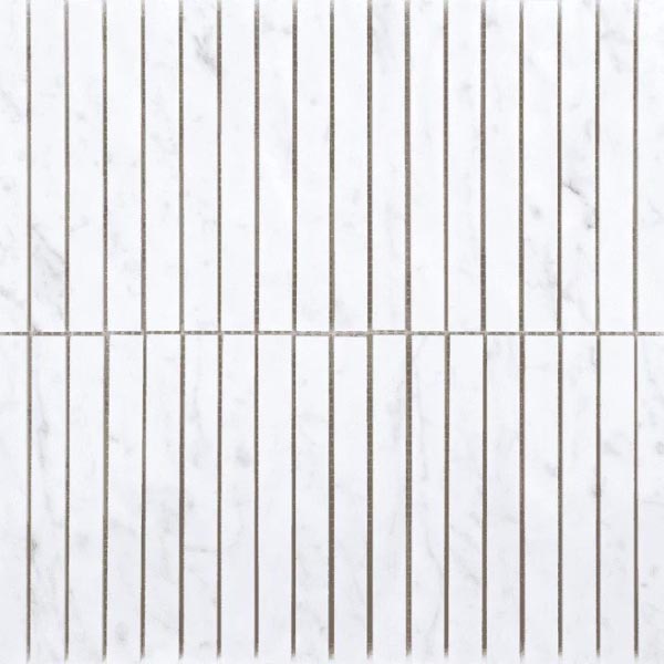 Kit Kat Carrara Honed Natural Stone Marble Mosaic 15x148mm