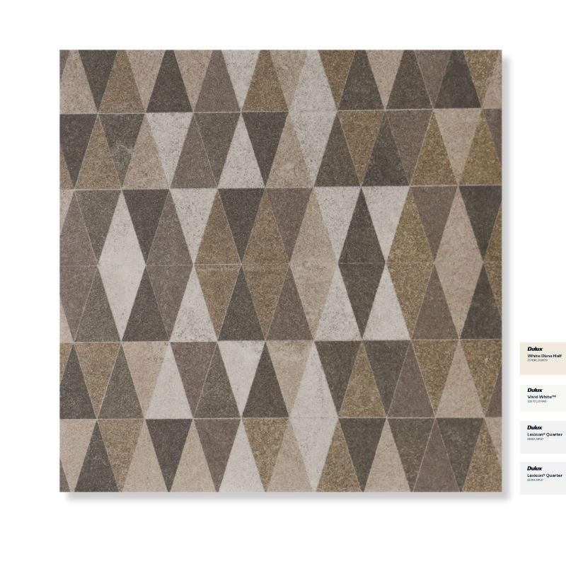 London Brown Decor Matt Patterned Mosaic Tile 200x200mm