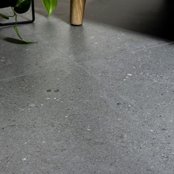 Shop Soft Stone Grey Matt Stone Look 600x600 Tiles