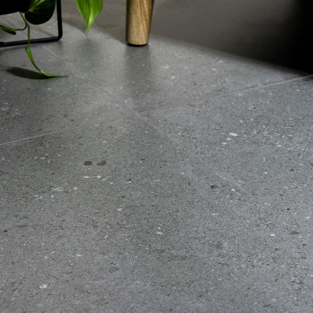 Shop Soft Stone Grey Matt Stone Look 600x600 Tiles