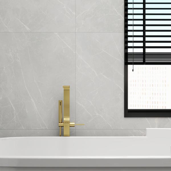 Attic White Matt Marble Look Porcelain Tile 600x1200mm