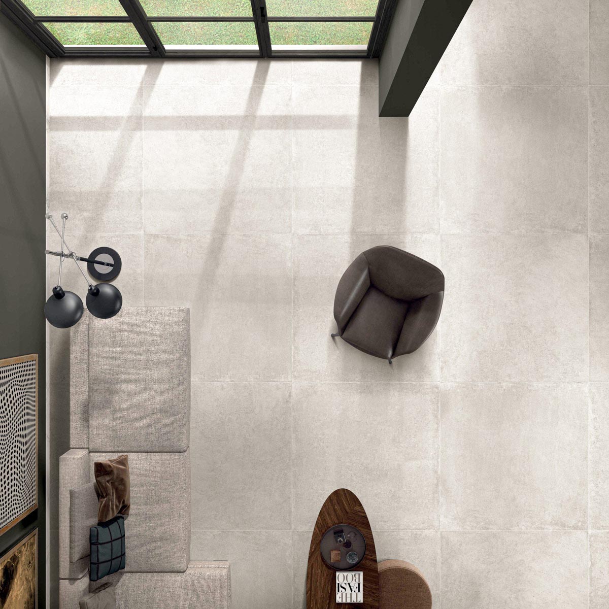 Nordic Light Matt Large Format Concrete Look Tile 1000x1000mm