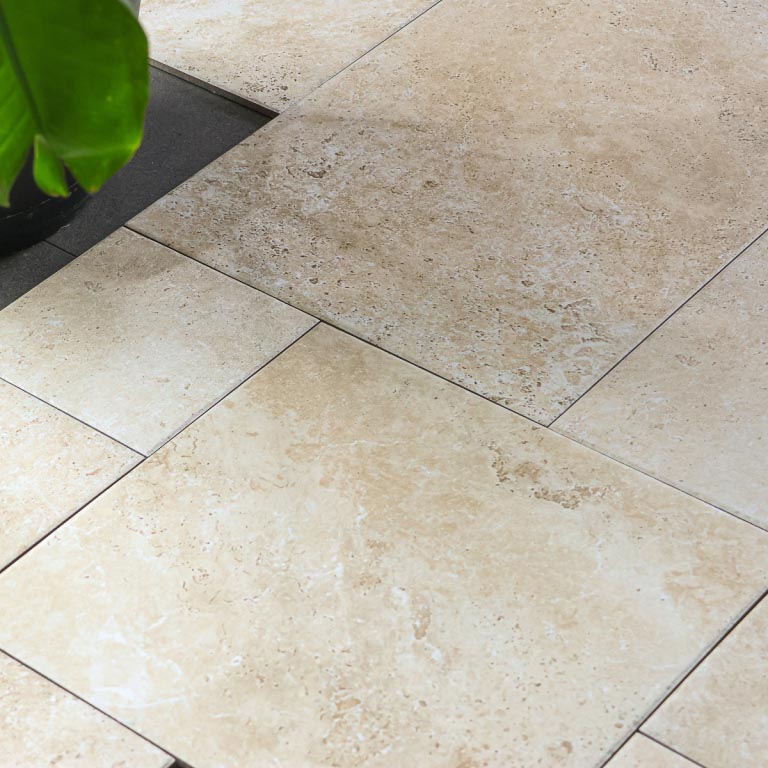Buy Cantata Beige Matt French Pattern Travertine Look Tile (Code:02854 ...