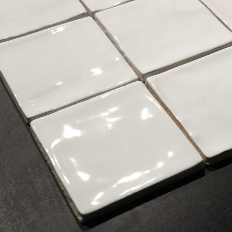 Handmade White Gloss Tile 100x100 (Code:02858) Cheapestiles