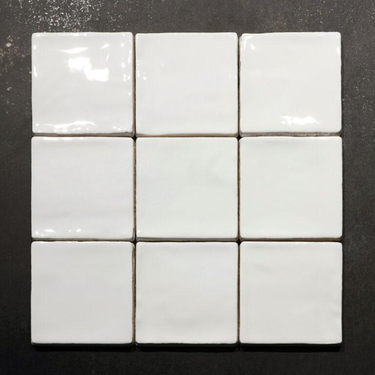 Handmade White Gloss Tile 100x100 (Code:02858) Cheapestiles