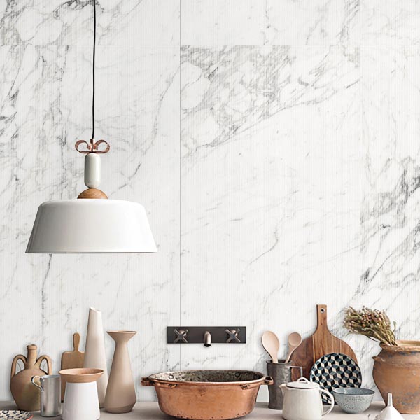 Classic Carrara Decor Matt Marble Look Patterned Tile 600x1200mm