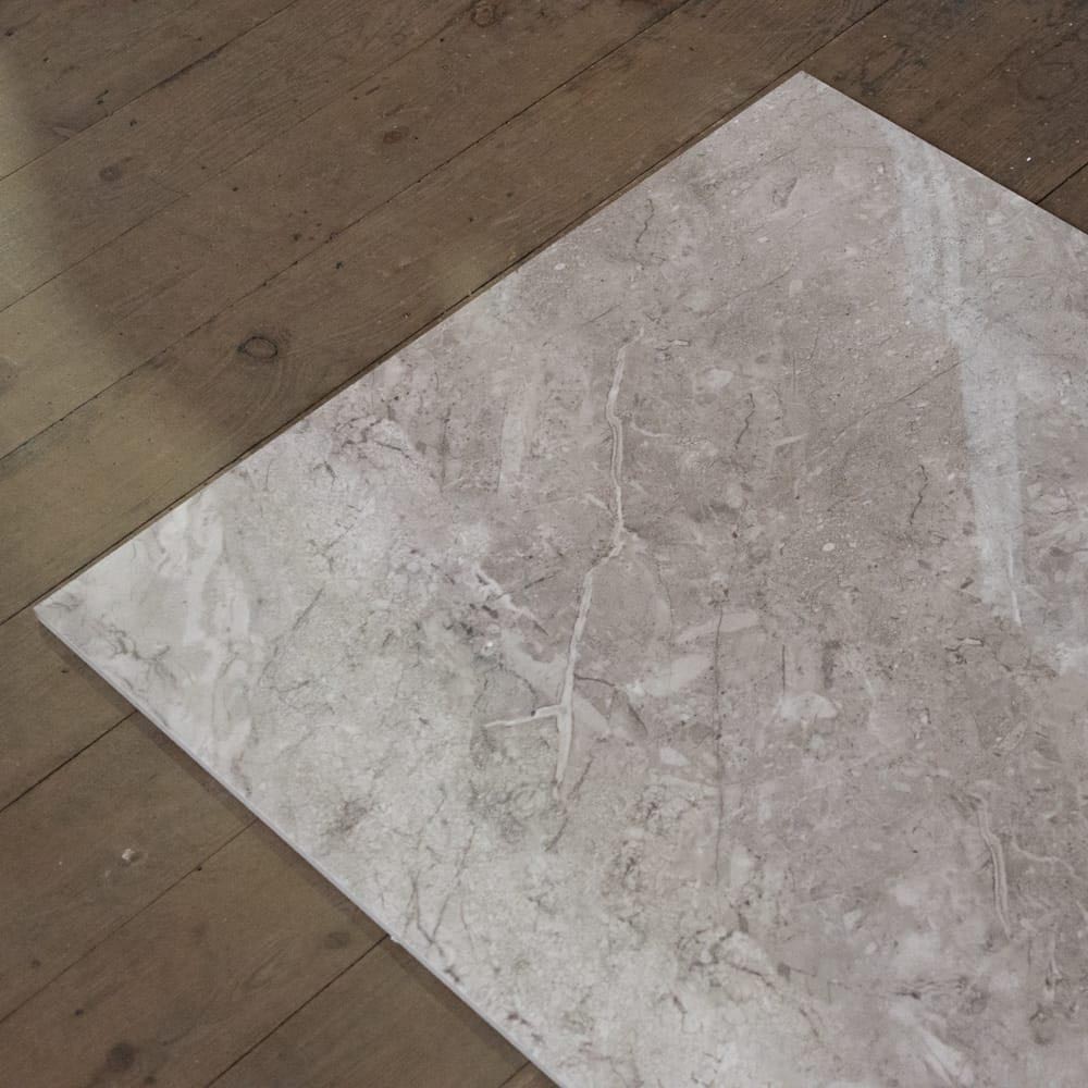 Florence Grey Polished Stone Look Porcelain Tile 600x1200mm