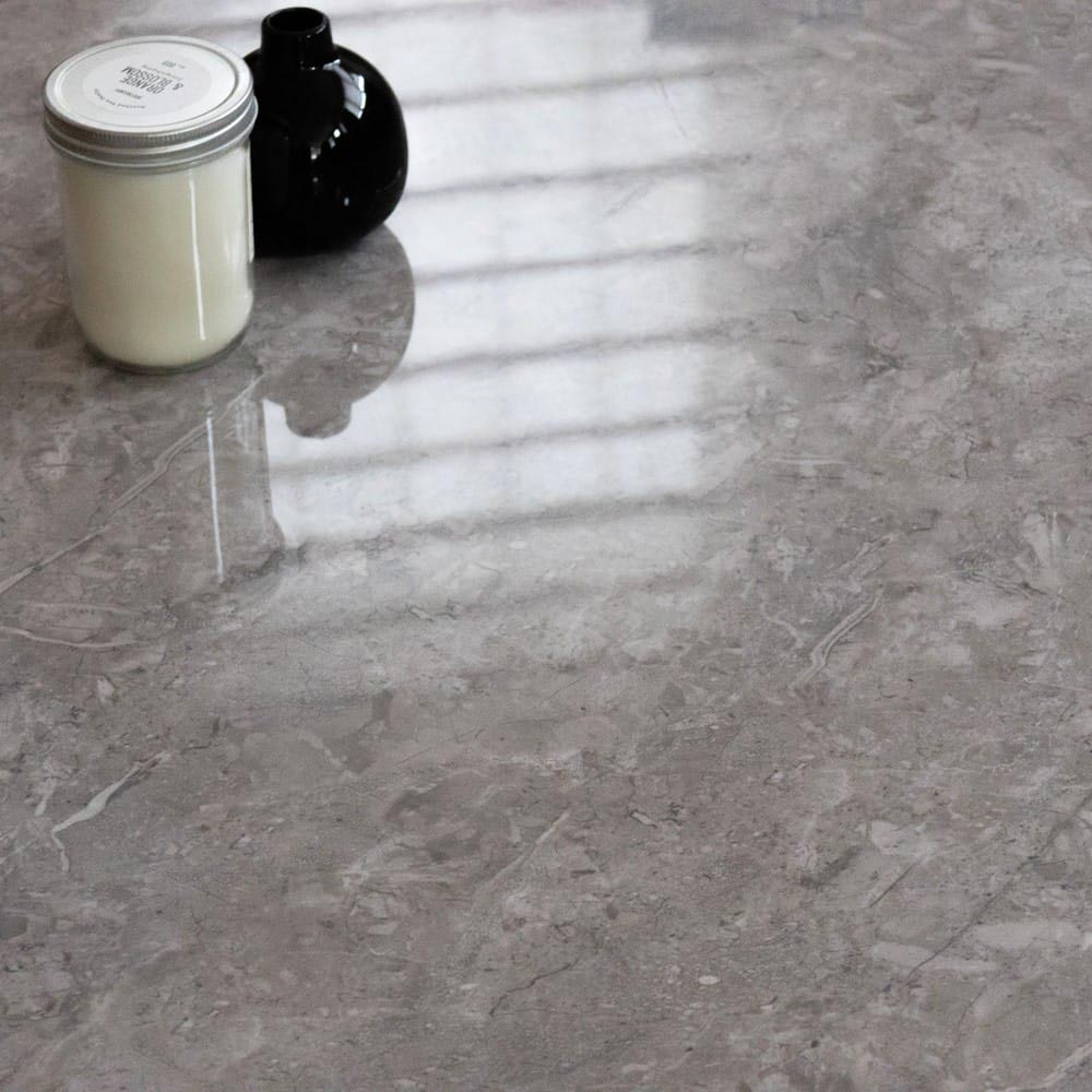 Florence Grey Polished Stone Look Porcelain Tile 600x1200mm