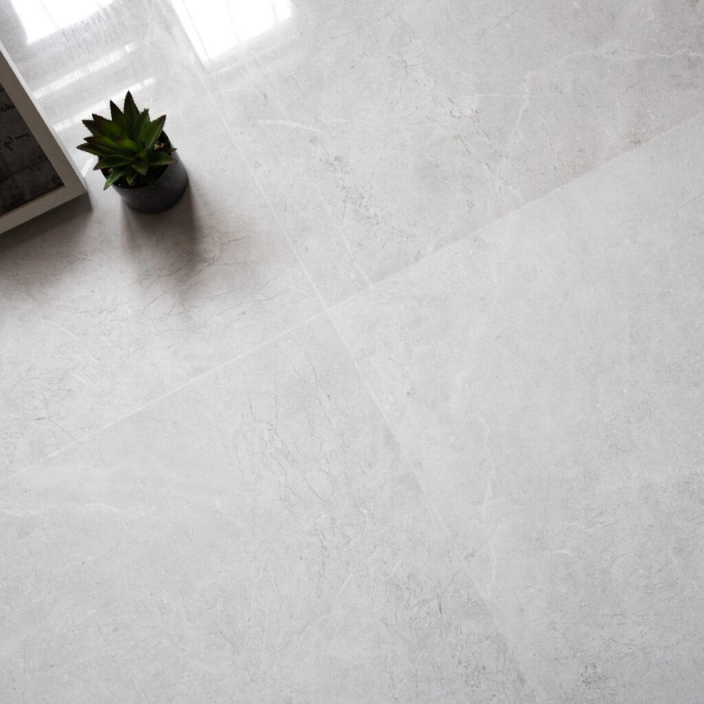 Buy Portus White Polished Stone Look Tile 600x600 (Code:02897) Online ...