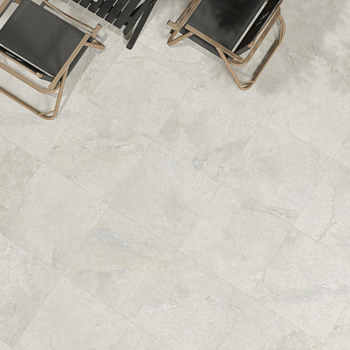 Newport Bianco In & Out Stone Look Tile 300x600mm