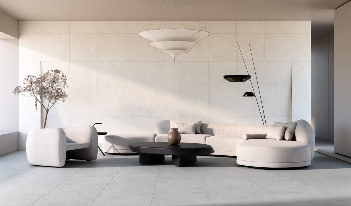 Paris Cream Matt Stone Look Tile 600x600mm