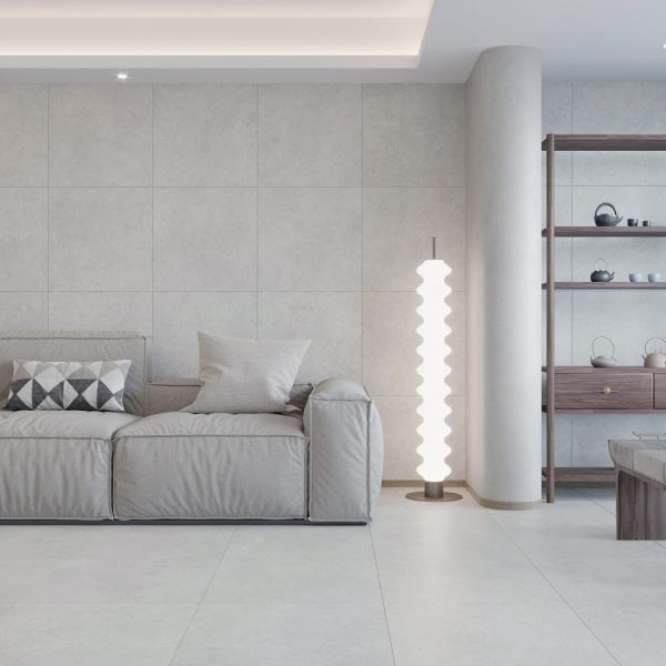 Paris Light Grey Matt Stone Look Tile 600x600mm