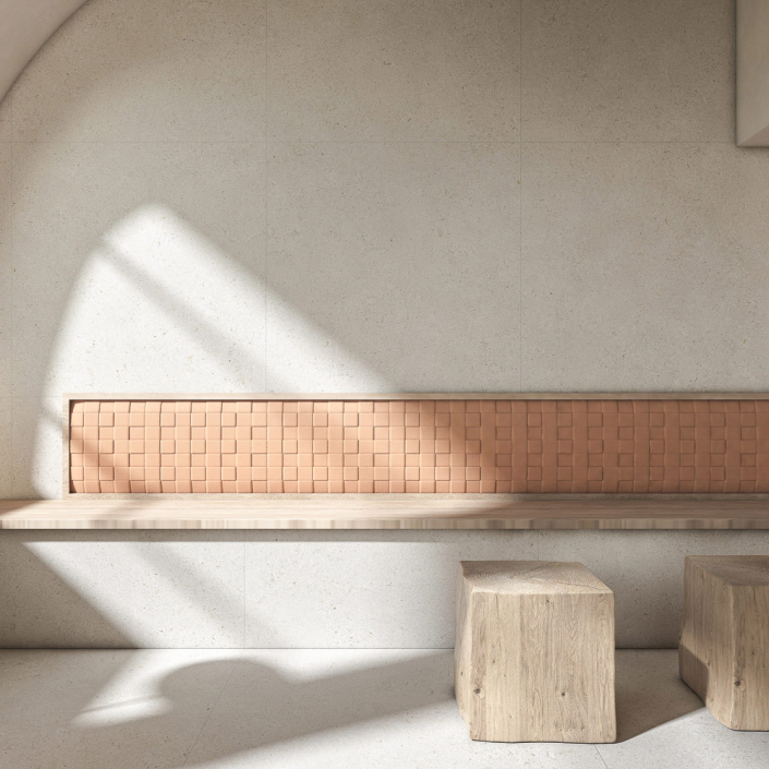 Athens Earth Matt Large Format Limestone Look Tile 1200x1200mm