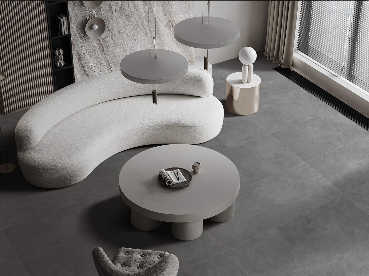 Buy Hera Dark Grey Matt Concrete Look Tile 300x300 (Code:03211)