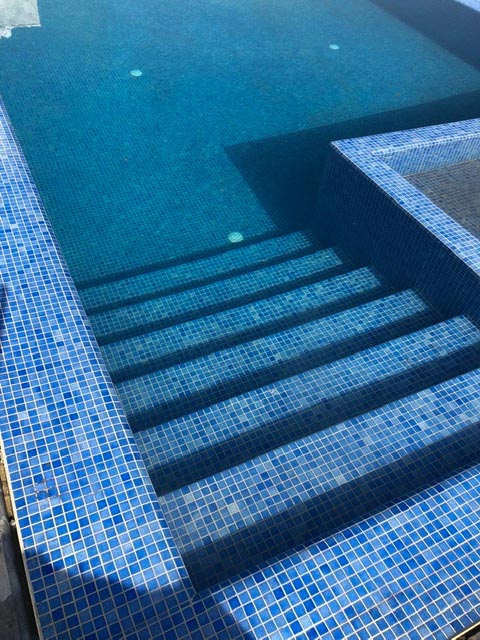 Spanish Pool Tile Deep Blue Mosaic
